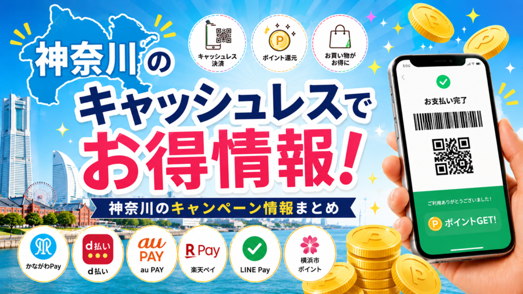 【2026年最新】神奈川県プレミアム付商品券・キャッシュレス還元まとめ｜かなトク！最大20%・川崎市30%・横須賀市・横浜市ほか県内全域の還元 ...